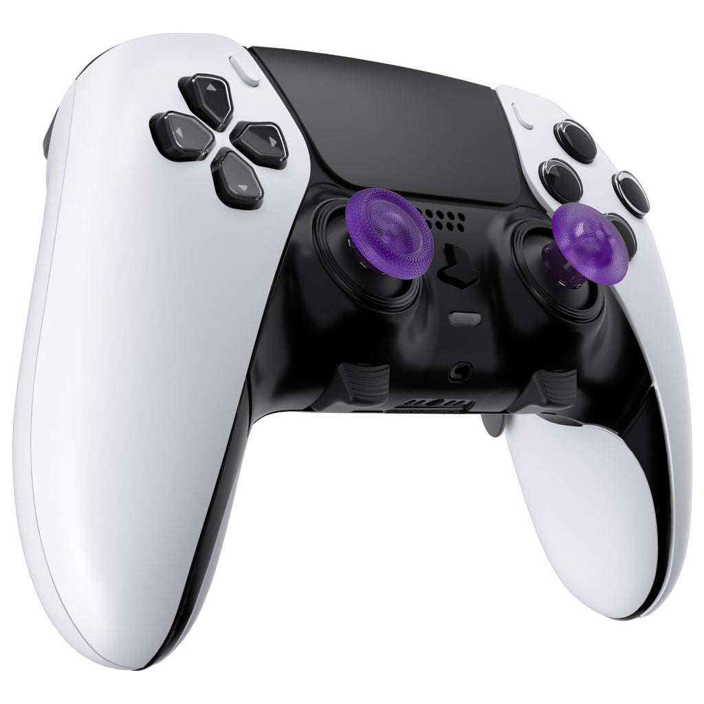 eXtremeRate Clear Atomic Purple Replacement Swappable Thumbsticks for ...