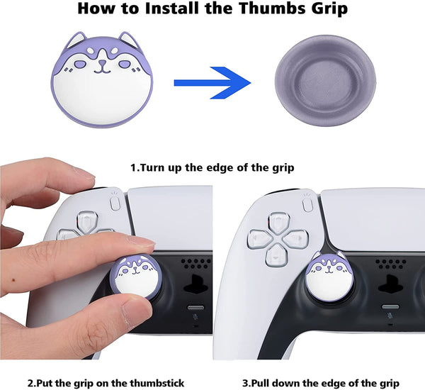 PlayVital Cosplaying Kitten & Puppy Cute Thumb Grip Caps for PS5/4 ...