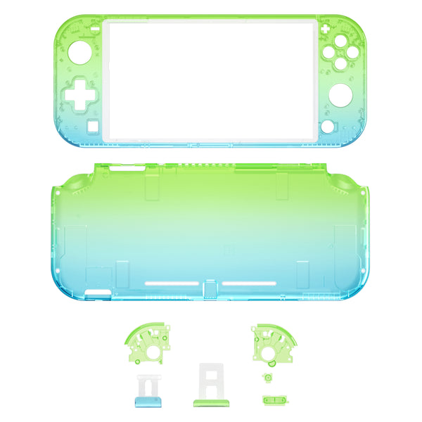 eXtremeRate Gradient Translucent Green Blue DIY Replacement Shell for ...