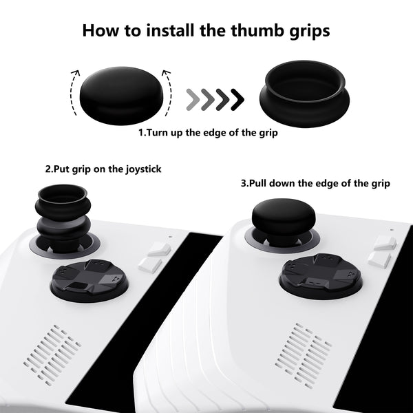 PlayVital Cute Thumb Grip Caps for ROG Ally, Silicone Joystick Caps Th ...