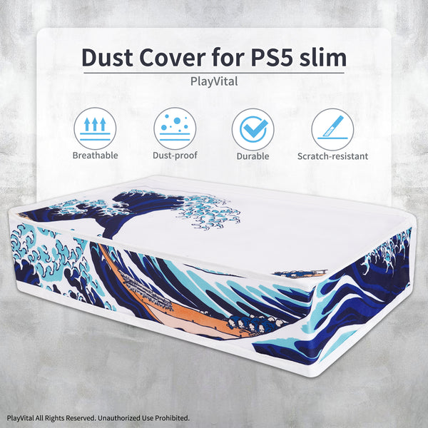 PlayVital Horizontal Dust Cover for ps5 Slim Digital Edition(The New S ...