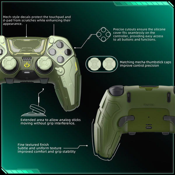 PlayVital Stellar Mecha Silicone Cover Skin for ps5 Edge Controller, A ...