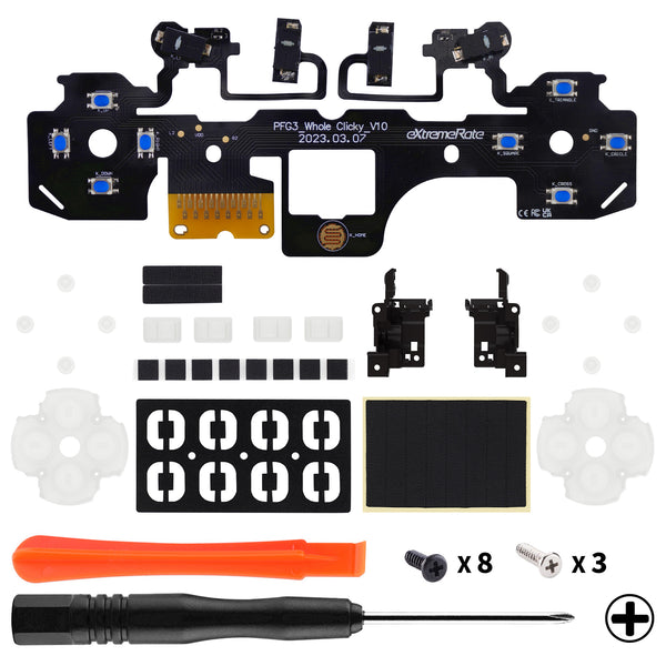 eXtremeRate Strong Version Whole Clicky Kit for PS5 Controller Shoulde ...