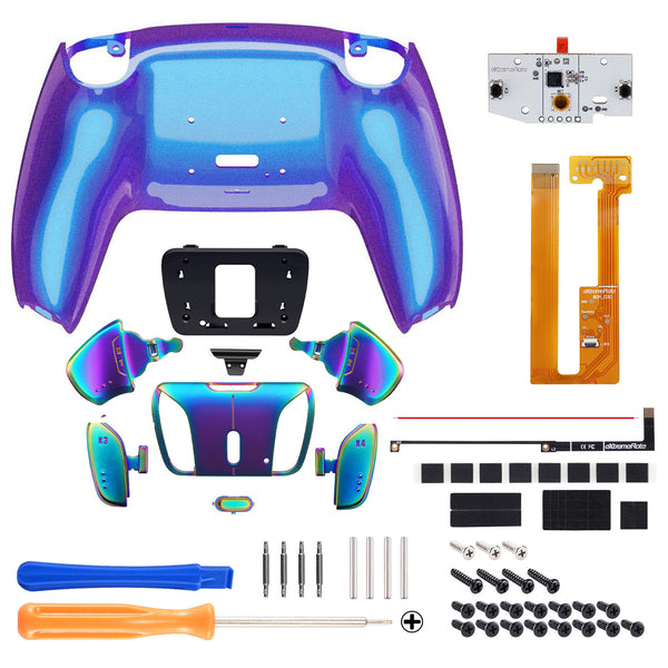 eXtremeRate Black Programmable Real Metal Buttons (RMB) Version RISE4 ...