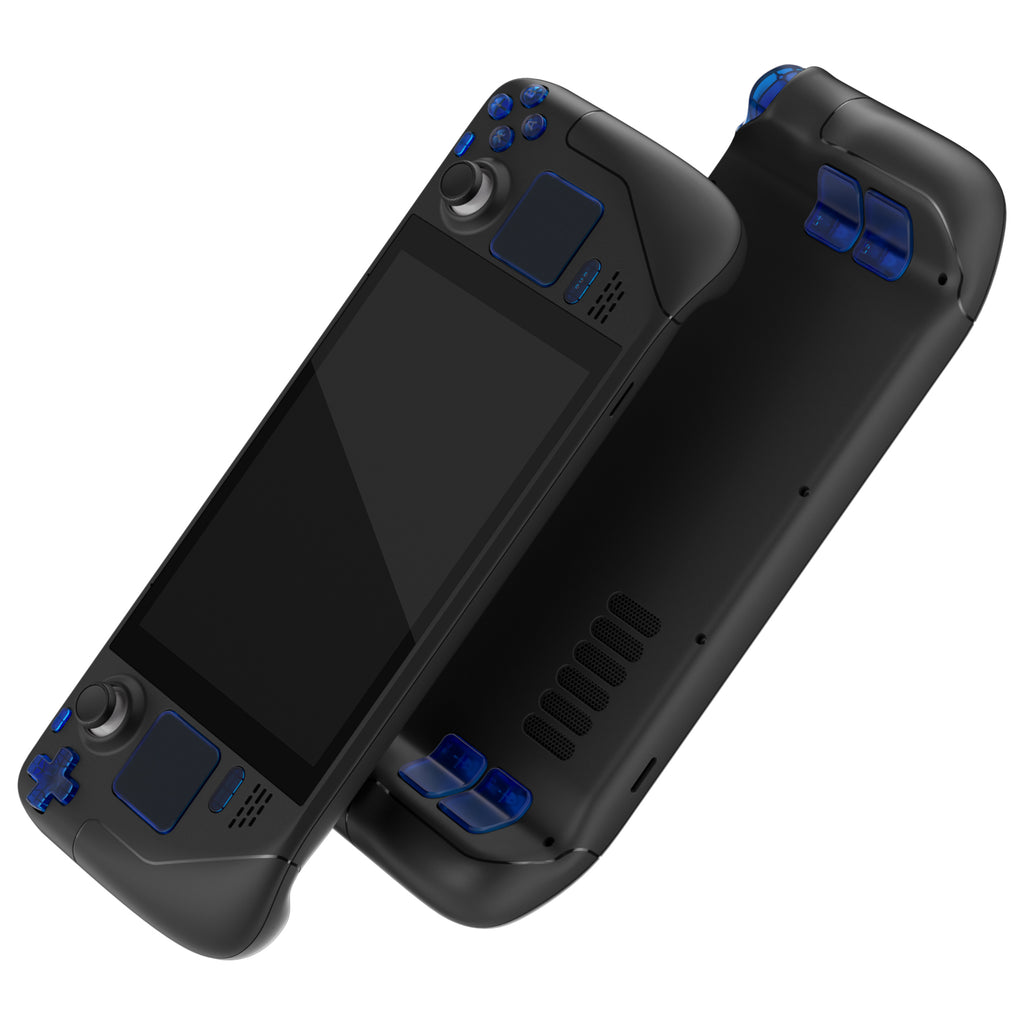 eXtremeRate Clear Blue Replacement Full Set Buttons for Steam Deck ...