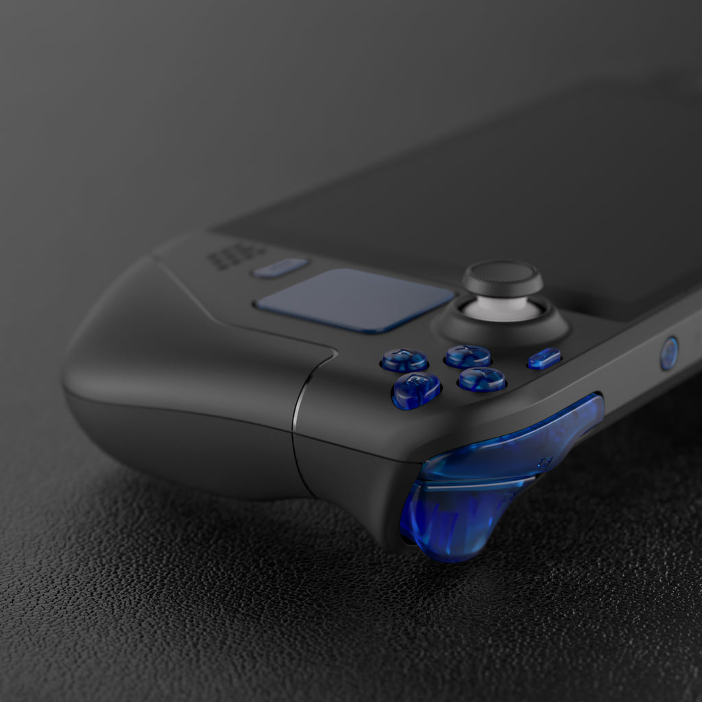 eXtremeRate Clear Blue Replacement Full Set Buttons for Steam Deck ...