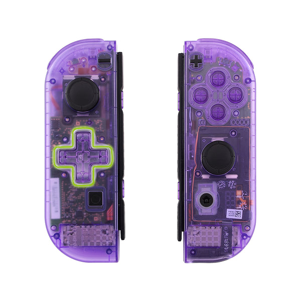 eXtremeRate Clear Atomic Purple Joycon Handheld Controller Housing (D ...