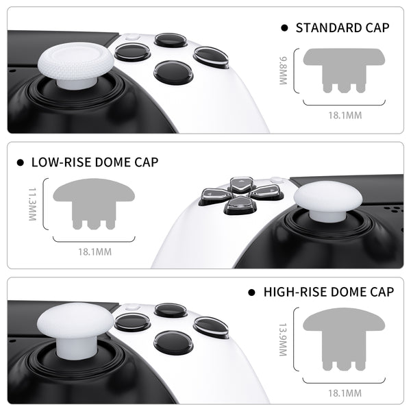 eXtremeRate Robot White Replacement Swappable Thumbsticks for PS5 Edge ...