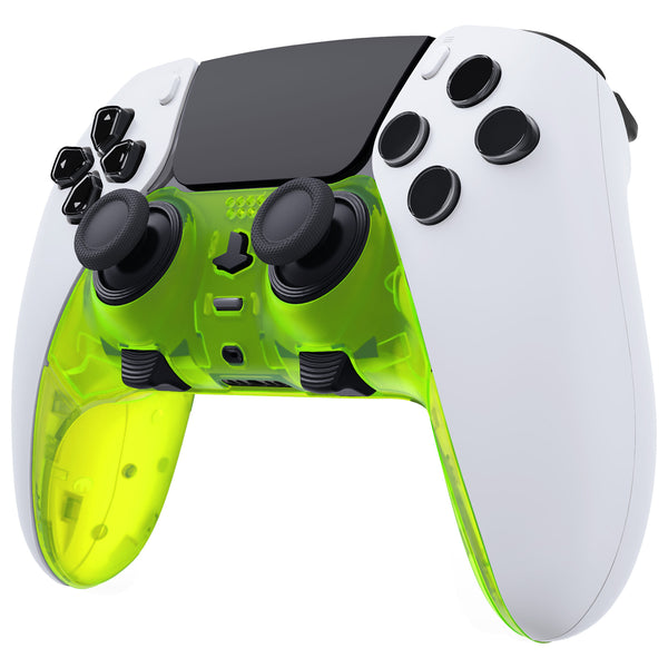 eXtremeRate Clear Lime Green Top Bottom Decorative Trim Shell Compatib ...