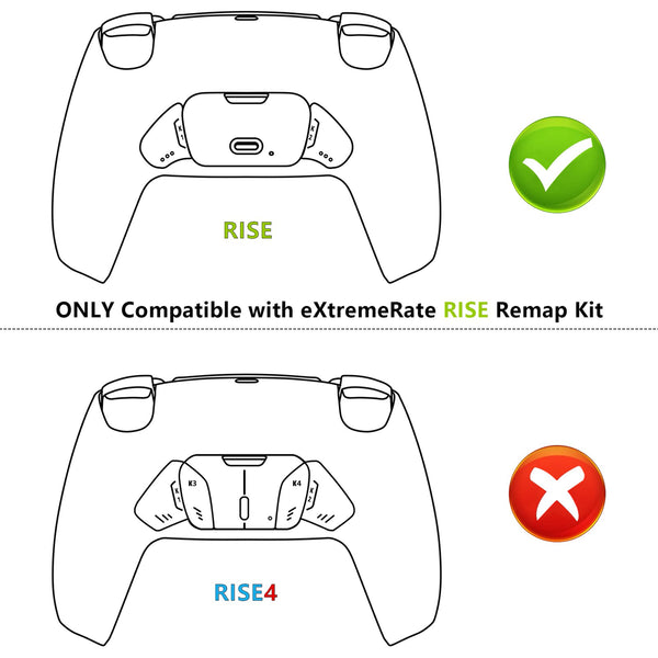eXtremeRate Metal Gold Real Metal Buttons (RMB) Version K1 K2 Buttons ...