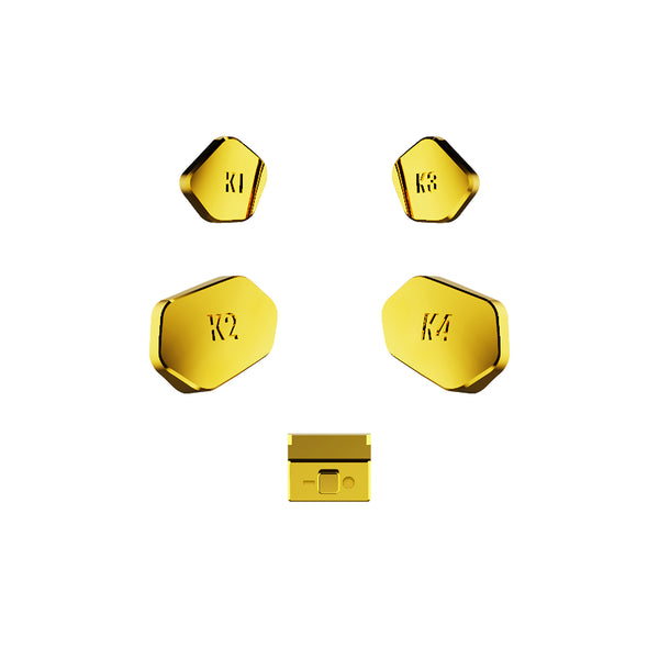 eXtremeRate Chrome Gold Replacement Redesigned K1 K2 K3 K4 Back Button ...