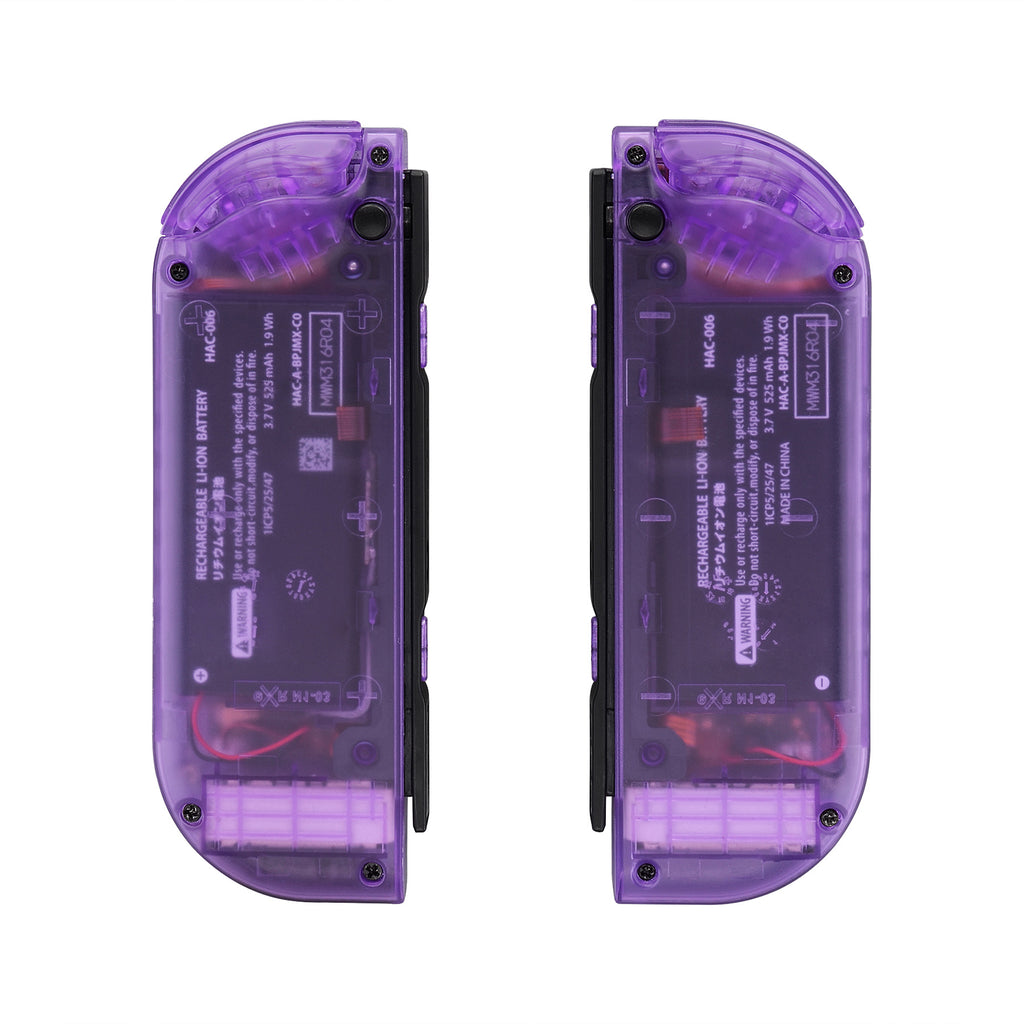 eXtremeRate Clear Atomic Purple Joycon Handheld Controller Housing (D ...