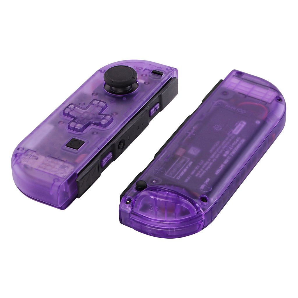 eXtremeRate Clear Atomic Purple Joycon Handheld Controller Housing (D ...