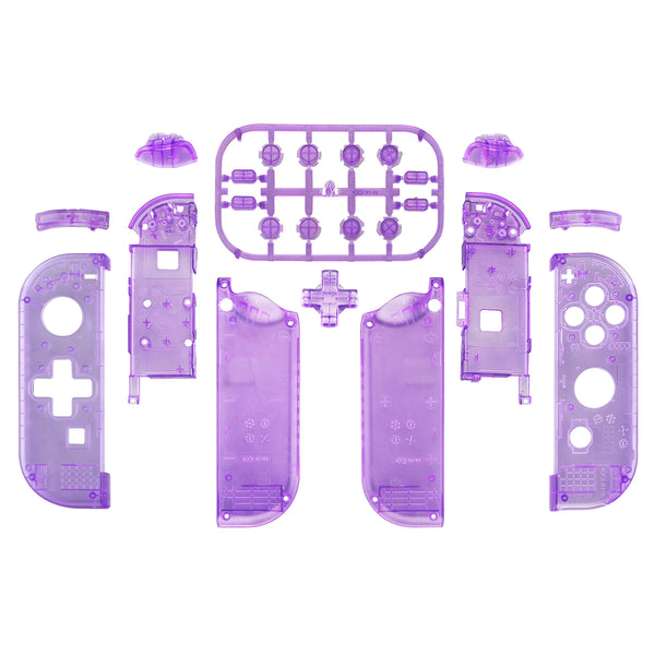 eXtremeRate Clear Atomic Purple Joycon Handheld Controller Housing (D ...