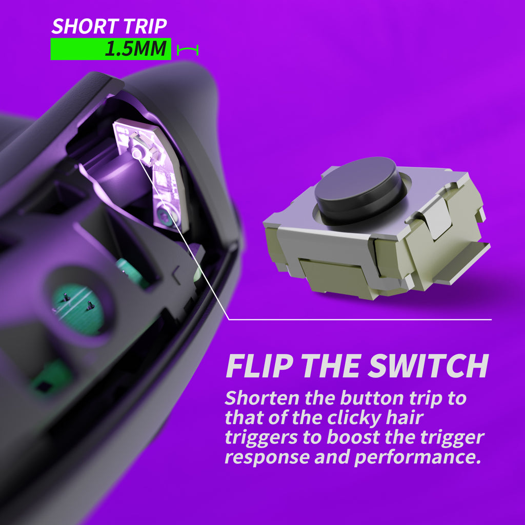 eXtremeRate Flexor Clicky Rubberized Side Rail Grips Trigger Stop Kit ...