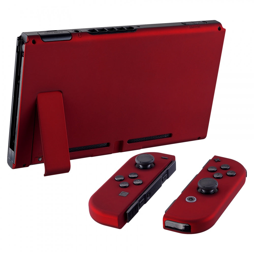 eXtremeRate Soft Touch Grip Red Handheld Console Back Plate, Joycon Ha ...