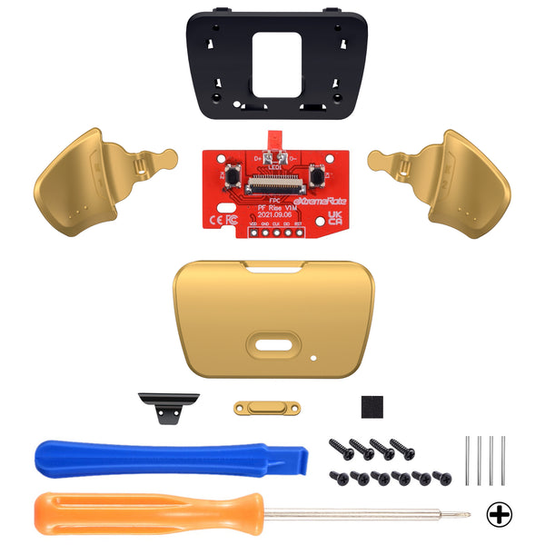 eXtremeRate Metal Gold Real Metal Buttons (RMB) Version K1 K2 Buttons ...